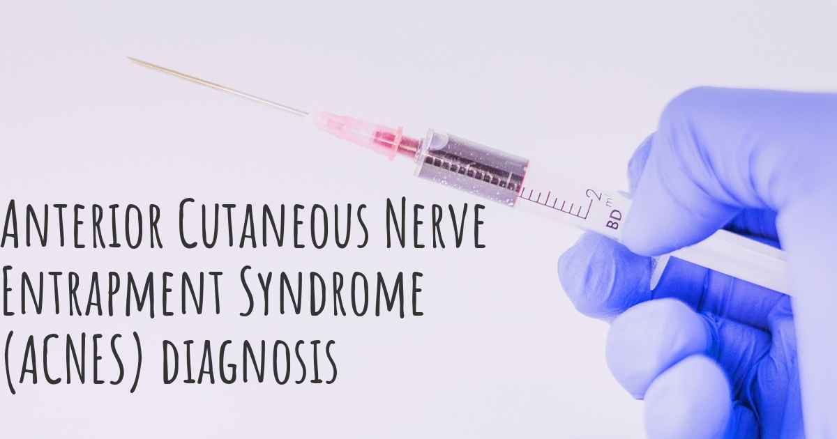 How is Anterior Cutaneous Nerve Entrapment Syndrome (ACNES) diagnosed?