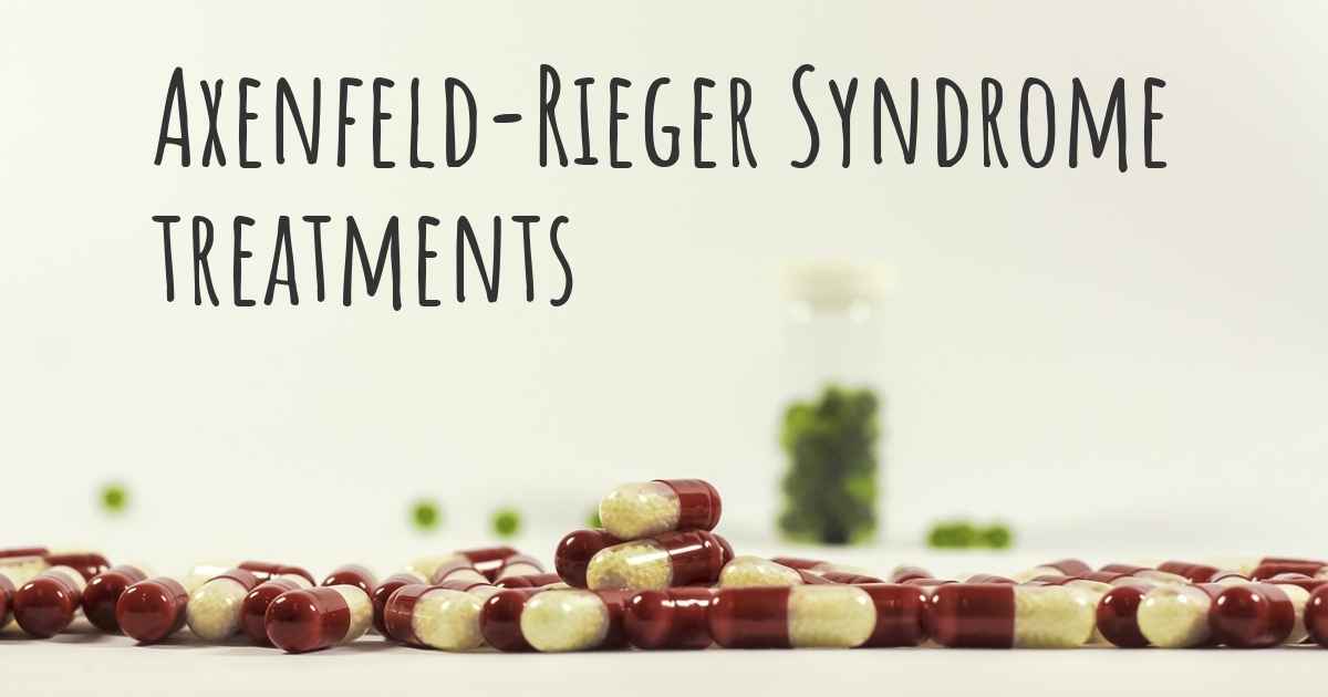 What are the best treatments for Axenfeld-Rieger Syndrome?
