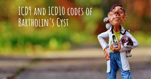 ICD10 code of Bartholin's Cyst and ICD9 code