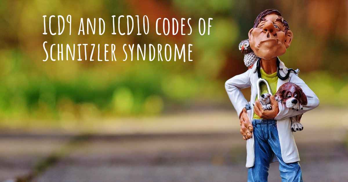 ICD10 code of Schnitzler syndrome and ICD9 code