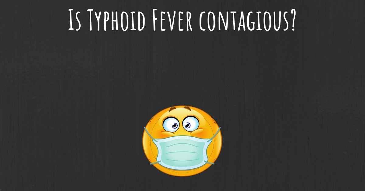 Is Typhoid Fever contagious?