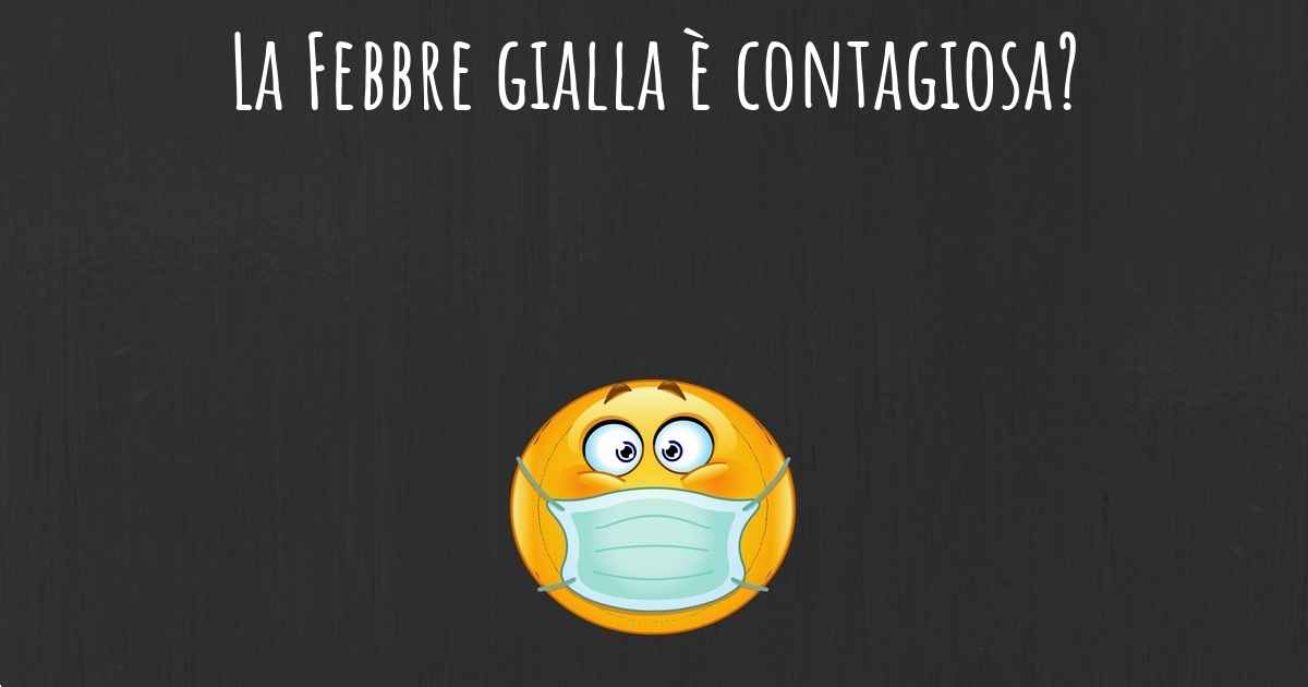 La Febbre gialla è contagiosa?