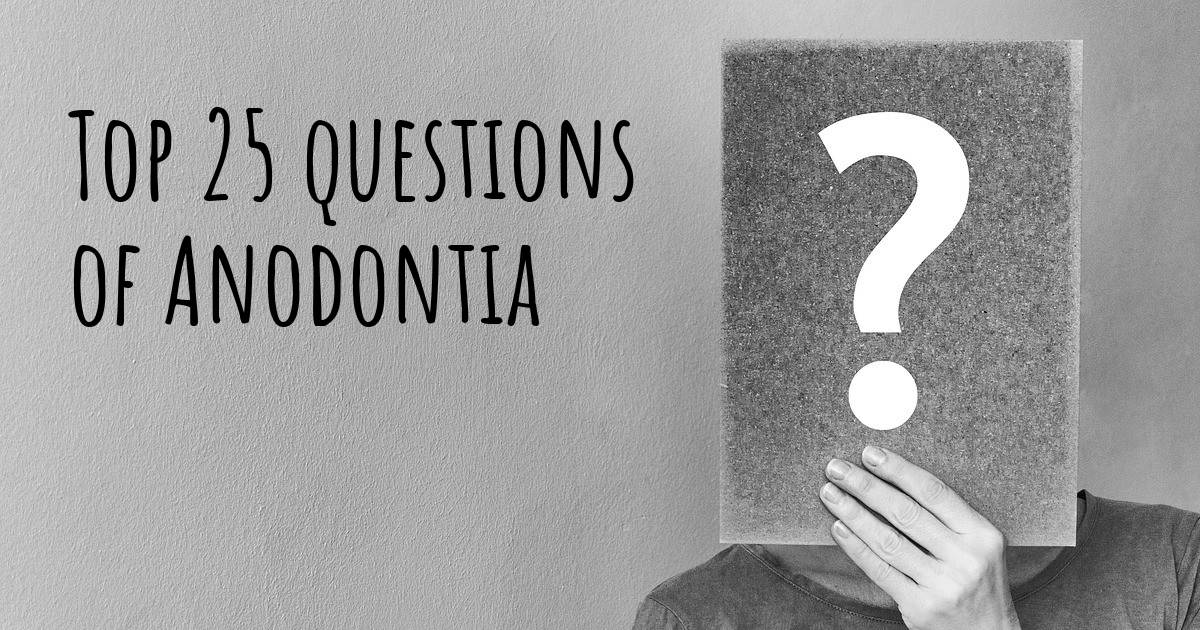 Anodontia top 25 questions - Anodontia Map | Diseasemaps
