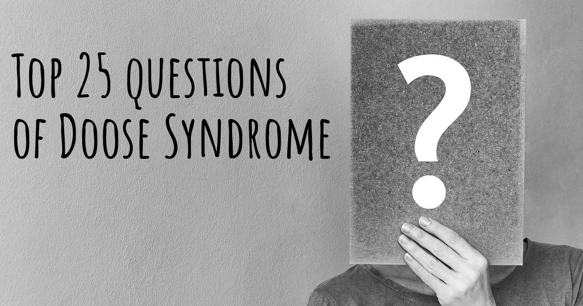 Doose Syndrome top 25 questions - Doose Syndrome Map | Diseasemaps